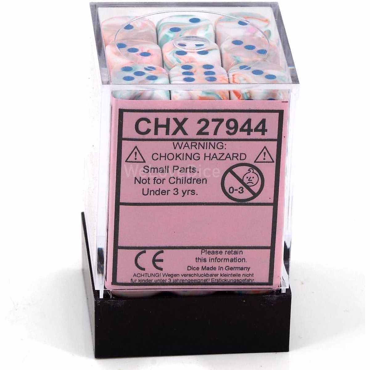 Chessex Festive 12mm D6 Dice Block, Pop Art and Blue