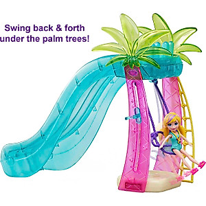 Polly Pocket Outdoor Toy with 3-inch Doll, Toy Cars & Playground Accessories, Sunshine Splash Park Playset