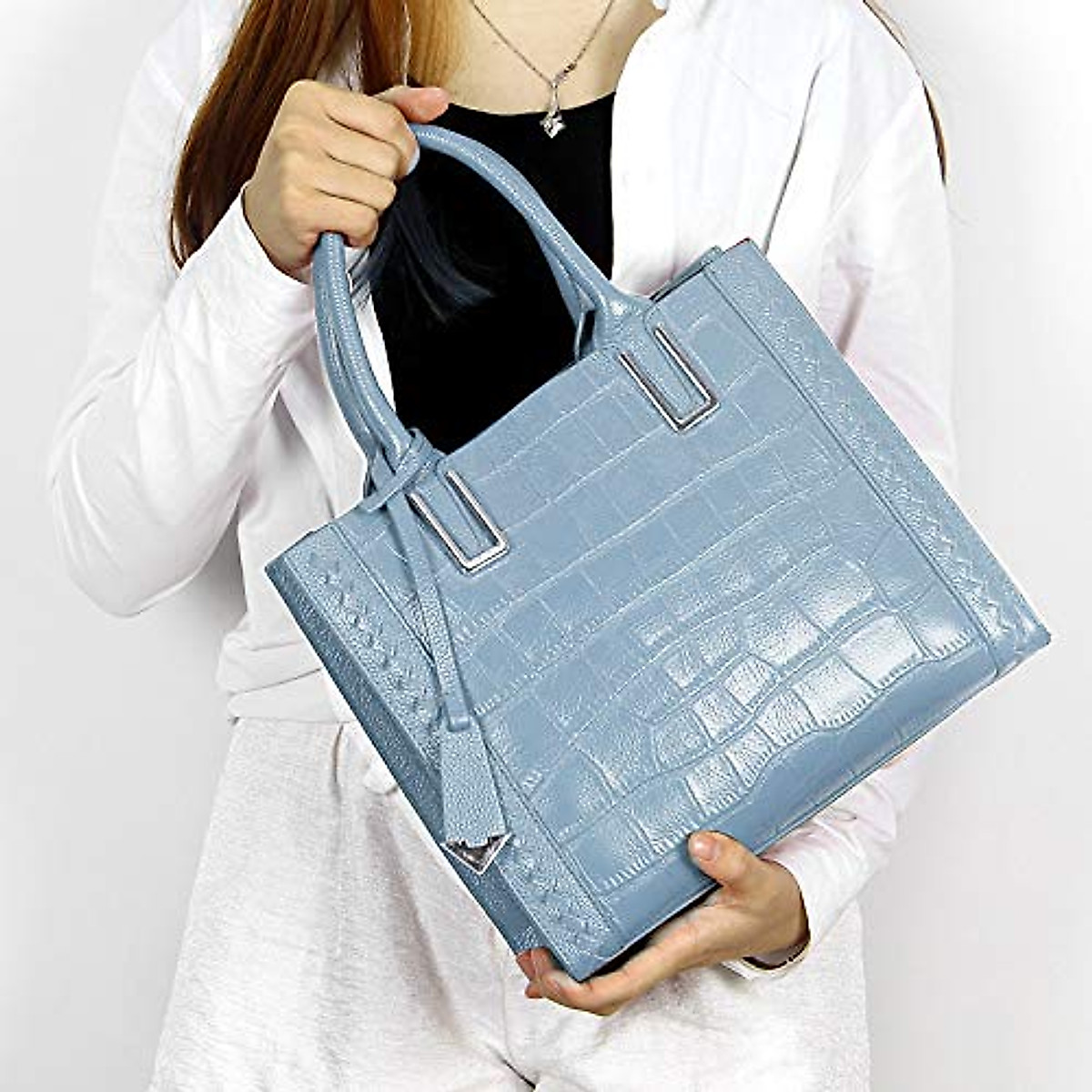 AIWendy Purses for Women Shoulder Handbag Top Handle Hobo Tote Bags, Genuine Leather (Red)