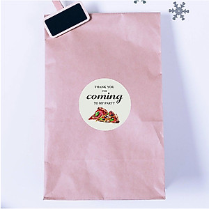 MAGJUCHE Pizza Themed Thank You Stickers, Children Birthday Party Favor Decorations, Supplies, 40 Labels, 2 Inch Round