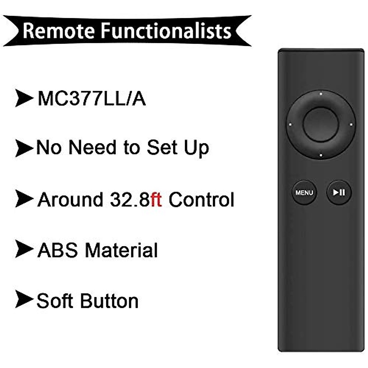 New Replaced Remote fit for apple 1 2 3 A1427 A1469 A1378 A1294 MD199LL/A MC572LL/A MC377LL/A MM4T2AM/A MM4T2ZM/A TV Macbook iPhone ipad ipod universal Dock Music System MC377LL