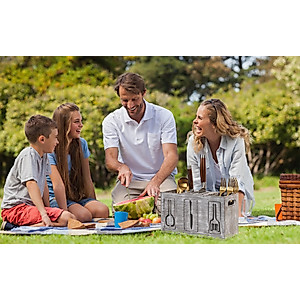 GYJZIFW Kitchen Utensil Holder Cooking Utensil Caddy with 3 Compartments Rustic Wooden Utensil Organizer for Countertop Kitchen Tool Holder Storage for Spoon Forks Knives