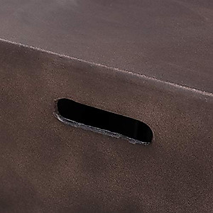 Propane Fire Pit - Outdoor Patio - Fire Pit Table - Stainless Steel Burner Patio Heater with Lava Rocks and Cover - 42" Round - Dark Brown 50,000 BTU - by Royal Garden