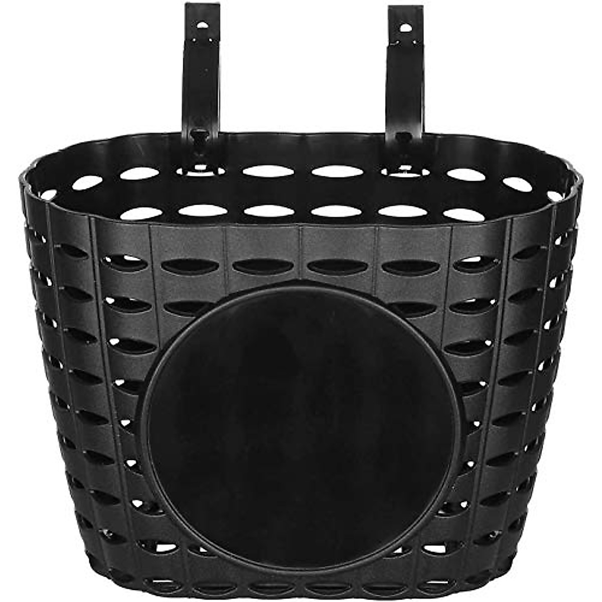 CHILDHOOD Kids Bike Basket with Cute Stickers and Adjustable Straps, Bike Basket for Girls Boys (Black 2)