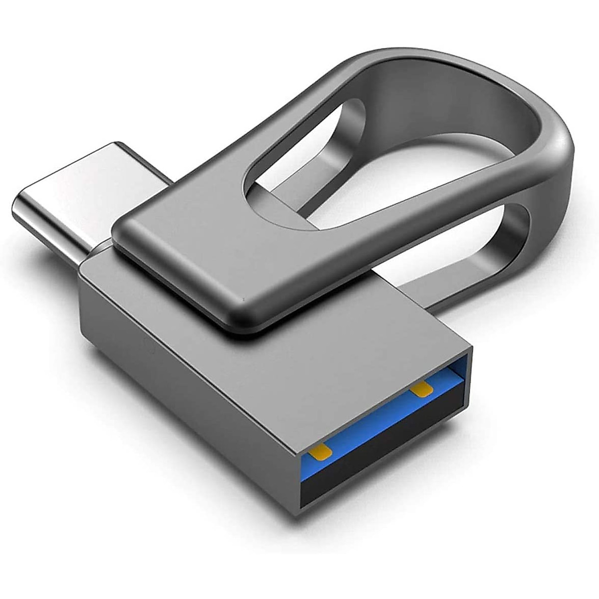 K&ZZ 128GB USB C Flash Drive USB 3.0 Thumb Drive Fold USB A & Type C Dual USB Flash Drives OTG Photo Stick High Speed for MacBook, Tablet, PC, Type C Smart Phones