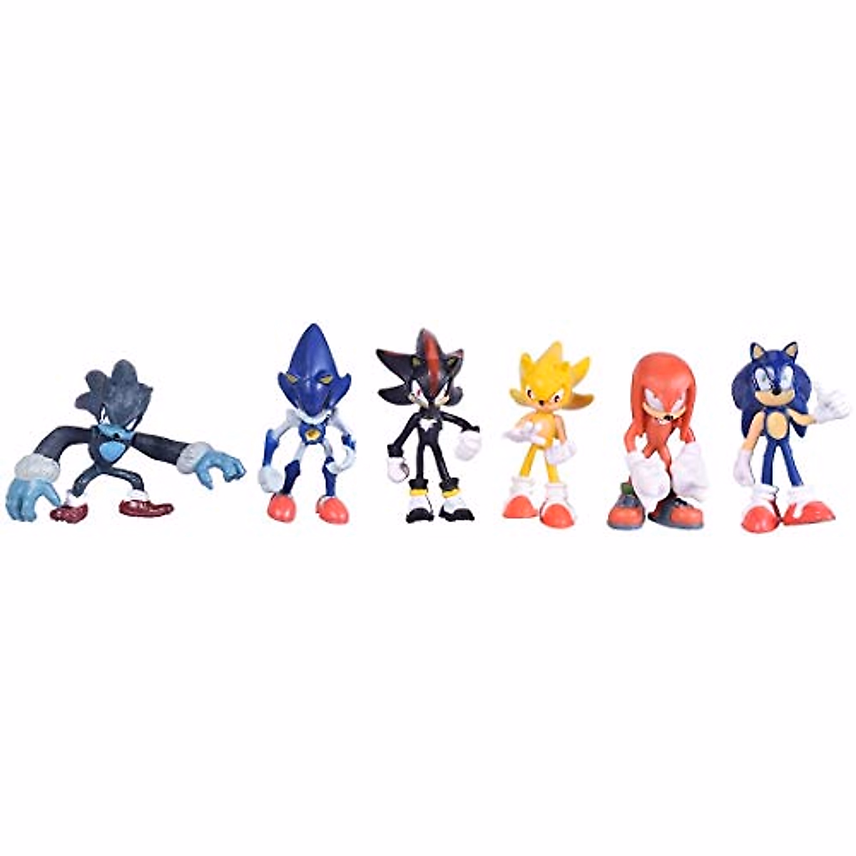 MAKESURE 6 Pcs Toys Figures,The Sonic Action Figures Cake Toppers,Toys Birthday Gift Set (Type B)