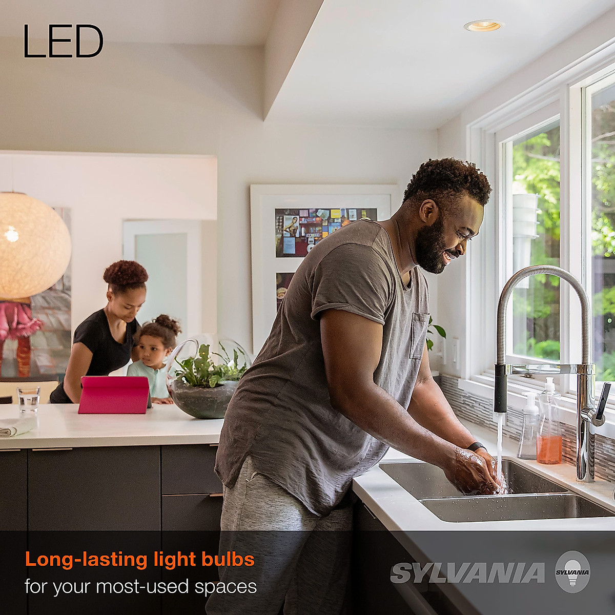 SYLVANIA LED Flood R20 Light Bulb, 50W=5W, 10 Year, 325 Lumens, E26 Medium Base, Dimmable, 2700K, Soft White - 2 Pack (73993)