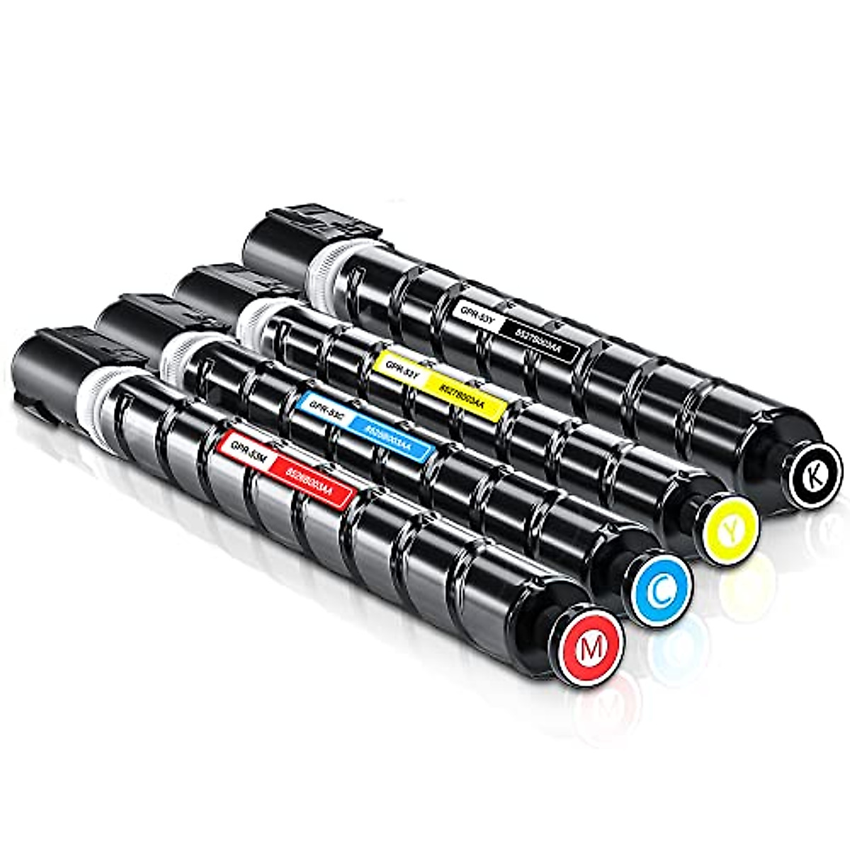 Ledes Toner Cartridge for Canon GPR-53 GPR 53 for ImageRunner Advance Advance iR-ADV C3325 C3330 C3525 C3530 C3025 High Yield (36000 Pages, 4 Packs, BK, C, M, Y)