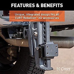 CURT 45932 Rebellion XD Tongue and Hitch Lock Set, 2 or 2-1/2-Inch Receiver