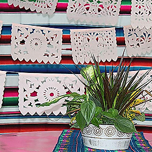 Mexican Party Banner, Papel Picado Banner, Over 60 feet long of Peach papel picado flags, Mexican tissue PAPER garland, Peach banners for fiestas, baby shower, Weddings, Quinceaneras, Birthdays, Fiesta party supplies ws75