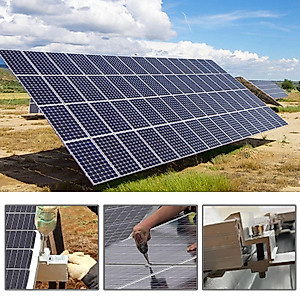 SING F LTD 15Pcs Aluminium End Clamp Replacement Solar Panel Mount Solar Photovoltaic Mounts Accessories for Motorhomes Houses Boats Silver