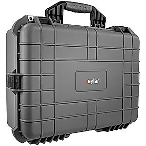 Eylar Large 20 Inch Protective Camera Case Water and Shock Proof with Foam (Gray)