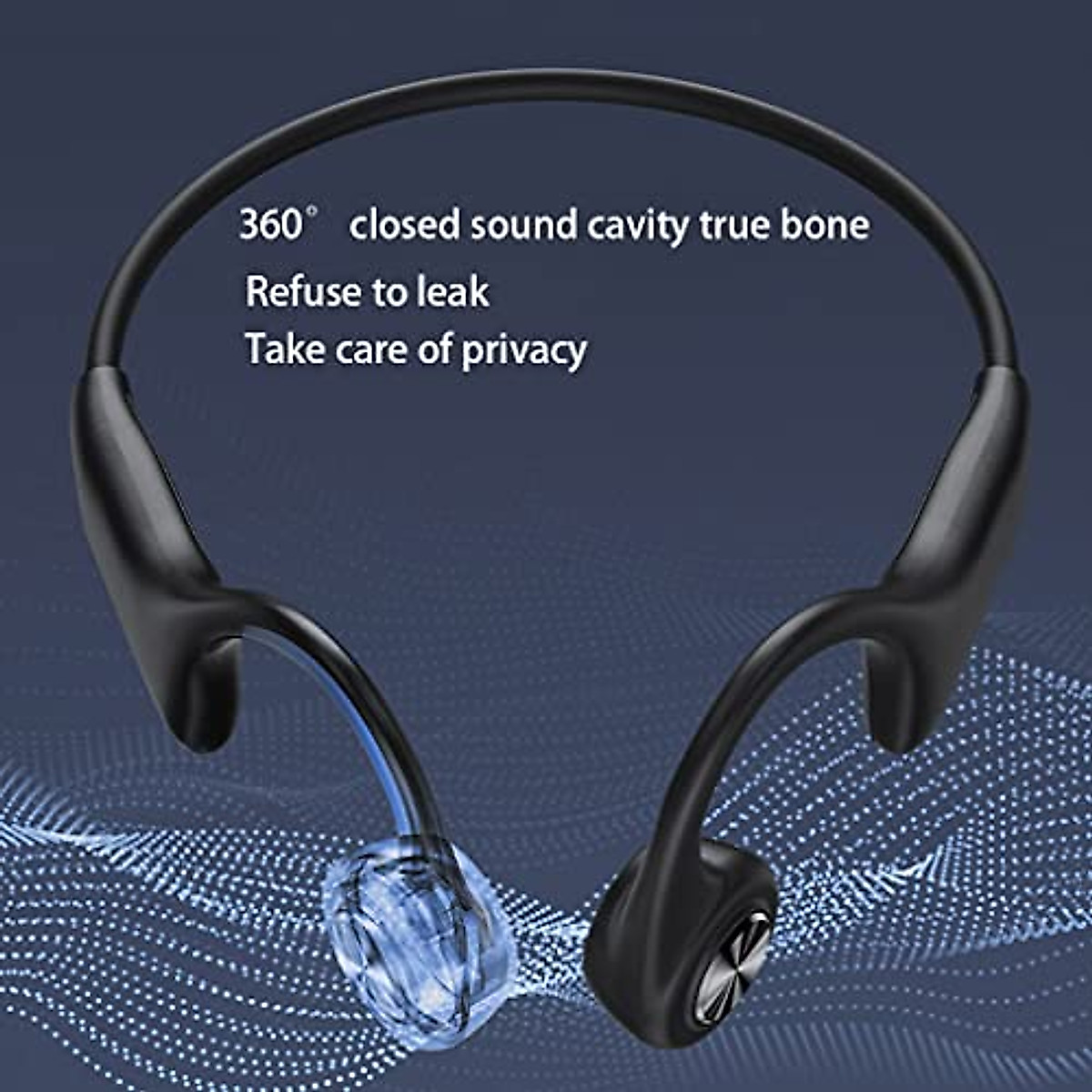 LIHONK Bone Conduction, Bluetooth Headset, Wireless Sports, Non-in-Ear, Running, Ear-Mounted, fallproof, Noise Reduction, Lightweight Body (Color : Red)