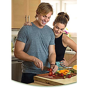 Chop Keeper Chopping Tray with Raised Sides and Easy-Guide Funnel, Red, Green and Yellow, 3-Pack - Argee RG909/3