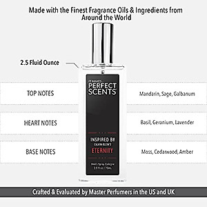 Perfect Scents Fragrances | Inspired by Eternity | Cologne for Men | Vegan, Paraben Free | Never Tested on Animals | 2.5 Fluid Ounces