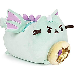 GUND Pusheen Dragonsheen Donut Log Plushed Stuffed Animal Cat, 9.5"