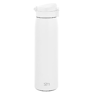 Simple Modern Insulated Thermos Travel Coffee Mug with Snap Flip Lid | Leakproof Reusable Stainless Steel Tumbler Cup | Gifts for Women Men Him Her | Kona Collection | 24oz | Winter White