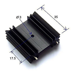 Electronics-Salon 4X TO-220 Heatsink, Small Power Aluminum Heat-Sink, SKU: HS-001-4
