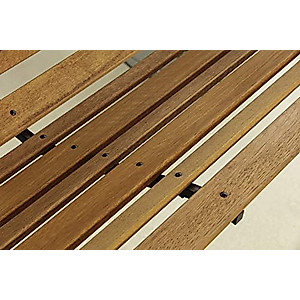 Woodlawn&Home Hardwood Porch Swing with Chains in Bronze Finish, 300013