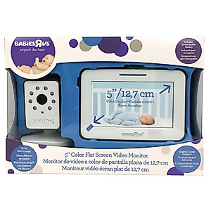Babies R Us 5 Inch Video Baby Monitor with Night Vision, Color, Flat Screen, Video and Sound Baby Monitor