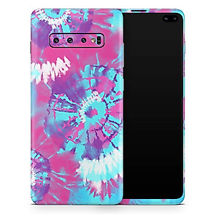 DesignSkinz Spiral Tie Dye V5 Protective Vinyl Decal Wrap Skin Cover Compatible with The Samsung Galaxy S20 (Screen Trim & Back Glass Skin)