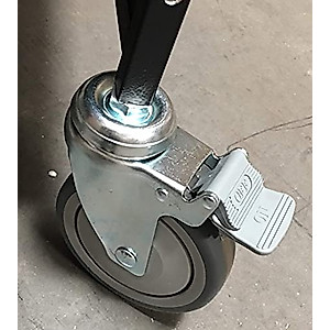 Master Grade 3 Tier Rolling Carts with Wheels, Thick Steel Utility Cart on Wheels, Storage Cart on Wheels (Grey)