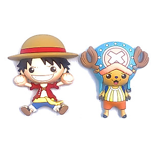 Monogram One Piece Monkey D. Luffy & Tony Tony Chopper 2 Piece 3D Foam Figure Magnet Set - Magnet for Refrigerators and Lockers
