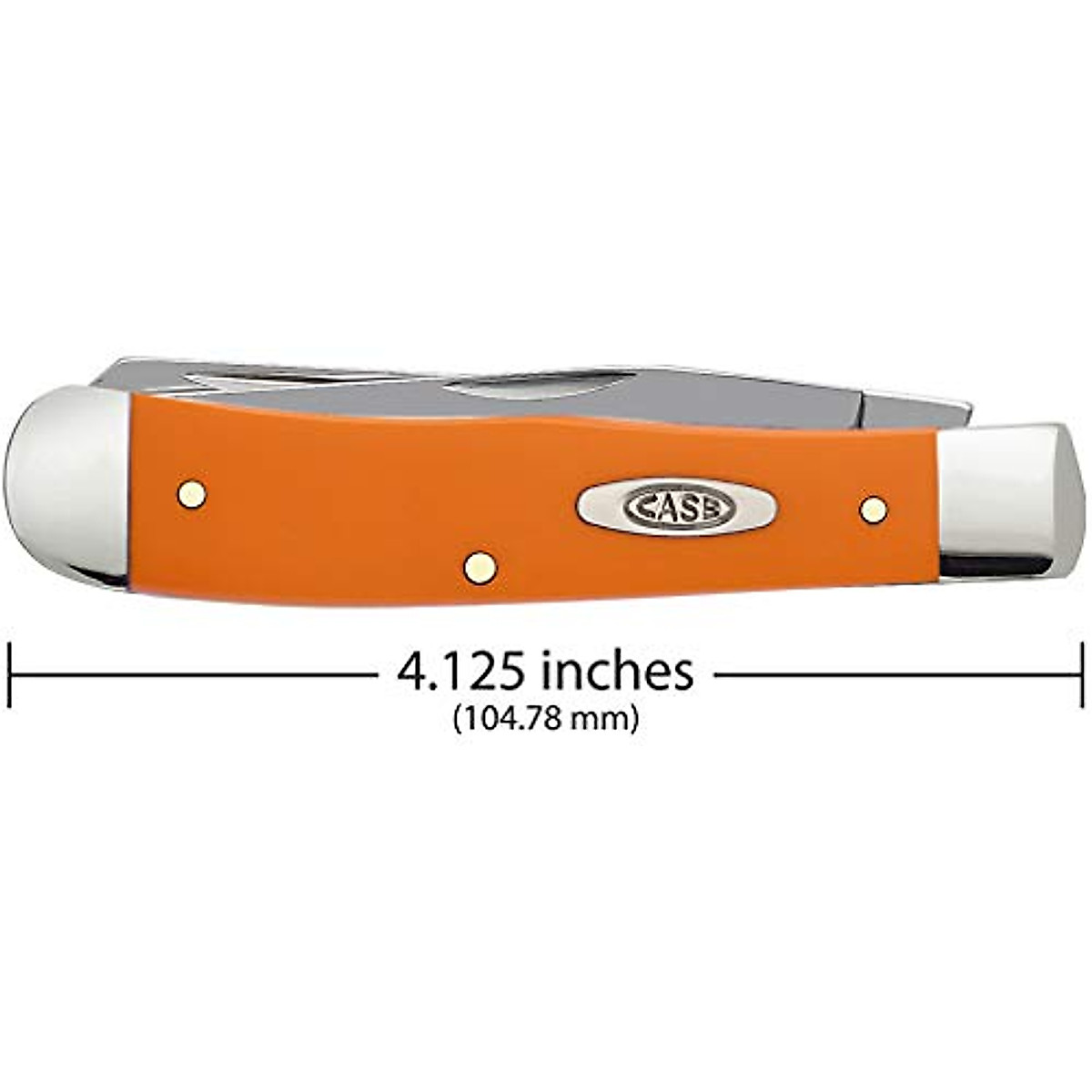CASE XX WR Pocket Knife Orange Synthetic Trapper Item #80500 - (4254 SS) - Length Closed: 4 1/8 Inches