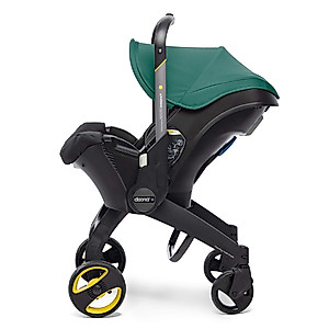 Doona Infant Car Seat & Latch Base - Rear Facing, Car Seat to Stroller in Seconds - US Version, Racing Green