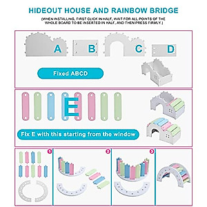 Vxxliaxs Large Hamster Cage and Habitat, Small Animals Cage with Various Accessories for Syrian Hamster, Dwarf Hamster, Gerbil (Blue)