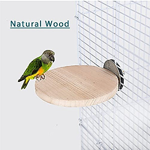 3 Pack Bird Perch Platform Round Wooden Playground Board Wood Stand Rack Suit Budgie Toys Bird Tree Perches for Parrot Parakeet Cockatiel Conure Hamster Gerbil Rat