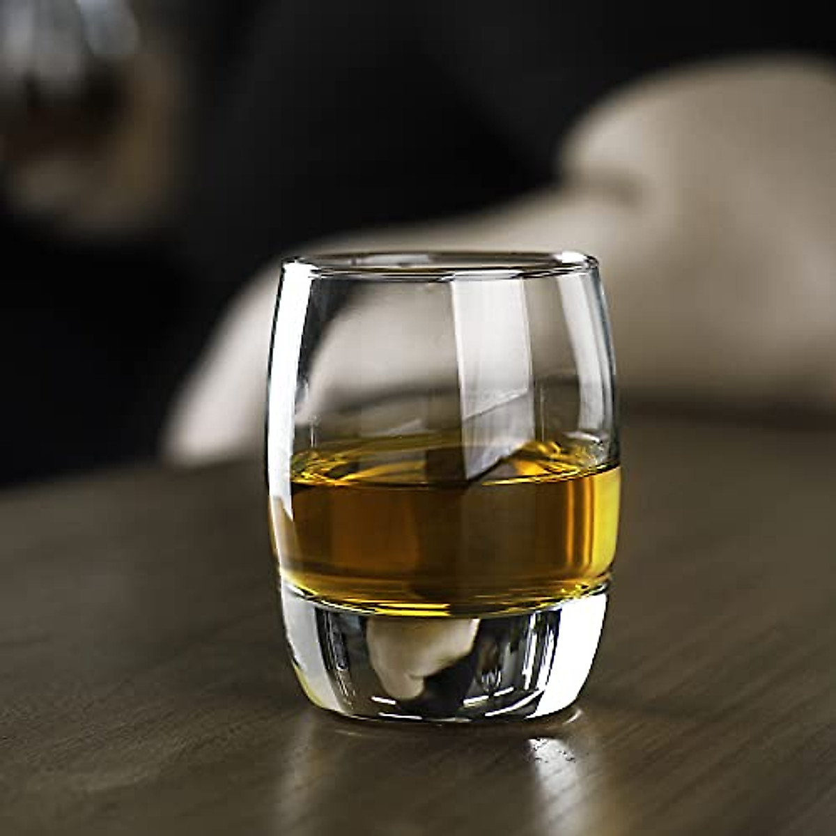 LUXU Premium Whiskey Rock Tasting Glasses (Set of 4),7 oz Lowball Bar Glasses,Old Fashioned Whisky Tumblers for Drinking Bourbon, Scotch Whisky,Cocktail,Cognac,Rum Vodka Liquor,Great Gifts for Women