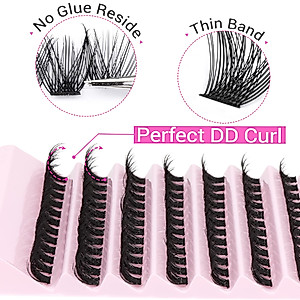 Lash Clusters Natural Wispy Cluster Lashes 8-16mm Wispy Individual Lashes Extensions Natural Look Lashes D Curl Fluffy Cluster Lashes DIY Eyelash Extension by Focipeysa