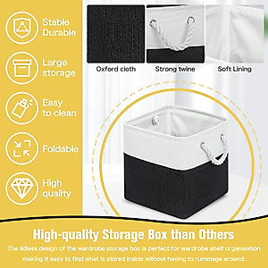 outdoorm 11x11 Inch Cube Storage Bins - Pack of 6 | Space-Saving Collapsible Baskets for Home and Office Use