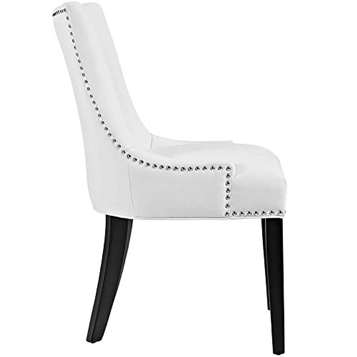 Hawthorne Collections 20.5" Modern Faux Leather Dining Side Chair in White