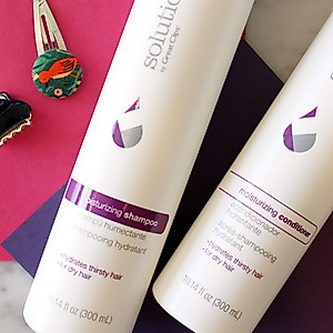 GREAT CLIPS Solutions Moisturizing Shampoo, 10oz | Repairs & Restores Damaged Hair | For Dry, Coarse, or Curly Hair