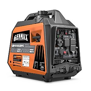 GENMAX Portable Generator,4000W ultra-quiet145cc Engine &Parallel and Series Ready, EPA & CARB Compliant, Eco-Mode Feature, Ultralightweight for Backup Home Use & Camping (GM4000iSAPC)