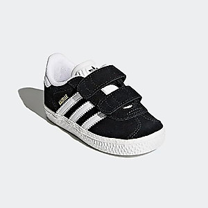 adidas Originals Kids Gazelle CF I Black/White/White 7 Toddler M