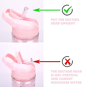 XinHuiGY Unicorn Water Bottles for Girls,Cute Cup with Straw and Safety Lock, Outdoor Indoor Pink Water Bottle with shoulder strap,400ML/13.5oz Kawaii water bottle for girl boy unicorn lover