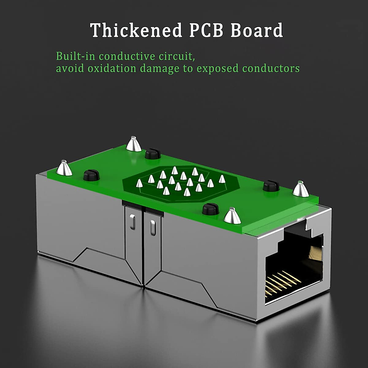 UVOOI Ethernet Coupler Female to Female 2-Pack, 1000Mbps RJ45 Inline Coupler Connector Ethernet Extender Adapter for Cat8, Cat7, Cat6, Cat5 Ethernet Cable