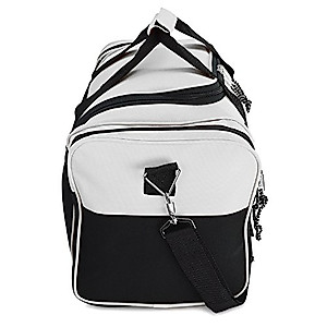 DALIX 21" Sports Duffle Bag Gym Travel Pack in White