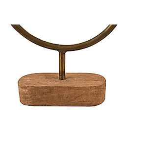 Asymmetrical Wood and Metal Candle Holder