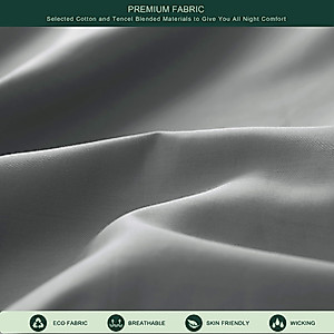 CHUN YI 3pcs King Bedding Duvet Cover Set Cotton Tencel Lyocell Bed Set, Duvet Cover King Cal King, 1 Duvet Cover and 2 Pillowcases, King/California King, Grey