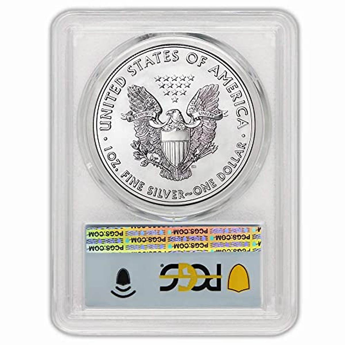 2021 (P) 1 oz American Silver Eagle MS-70 (Struck at Philadelphia - T-1 - Covid Emergency Issue - First Day of Issue - Flag Label) $1 MS70 PCGS