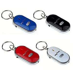LED Light Torch Remote Sound Control Lost Key Finder Locator Keychain Whistle Sound Item Locator