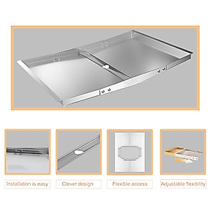 Grease Tray for Gas Grill - Adjustable Drip Pan for 4/5 Burner Models from Nexgrill, Dyna Glo, Expert Grill, Kenmore, BHG and More - Galvanized Steel Grill Replacement Parts(24"-30")
