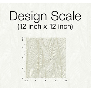 RoomMates RMK12103WP Taupe Swaying Fronds Peel and Stick Wallpaper