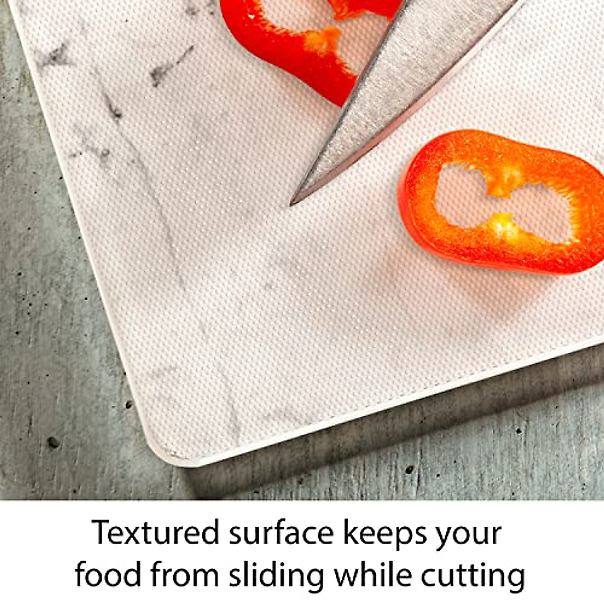 CounterArt 'White Marble Design' Glass Cutting Board, 15 x 12"