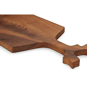 TeakCraft Walnut Cutting Board, Single Piece Wood, Chopping Board, Knife Friendly, Reversible, Cheese Board, The Opus (22x11x1inch)