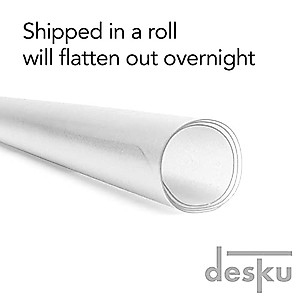 DESKU Office Desk Chair Mat – PVC Mat for Hard Floor Protection, Clear, 46 Inches x 60 Inches, Made in The USA, Home Office Supplies